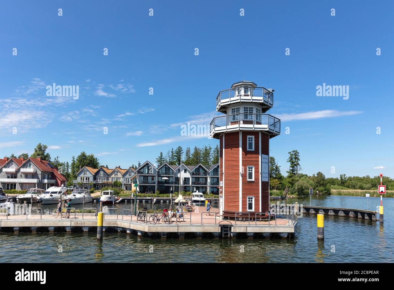 observation tower in the harbor of Plau am See, Germany Stock Photo - Alamy