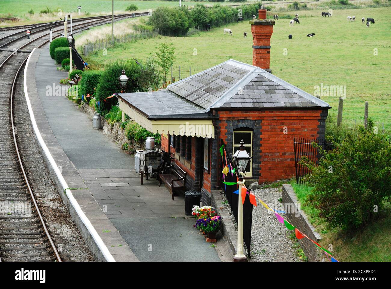 Carrog railway station, North Wales Stock Photo - Alamy
