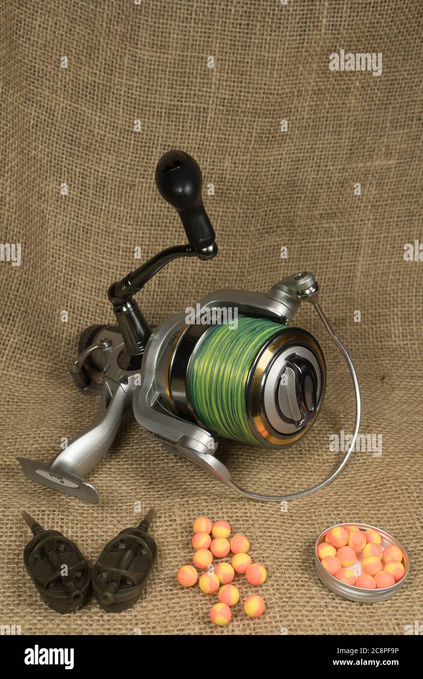 Boilies, fishing baits,carp reel with fishing close up, Fishing baits ...