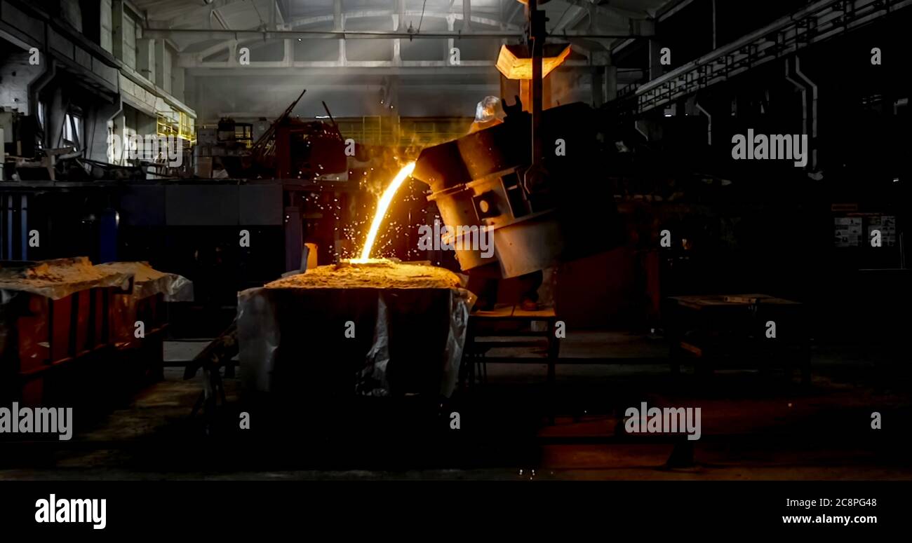 Liquid metal from blast furnace Stock Photo - Alamy