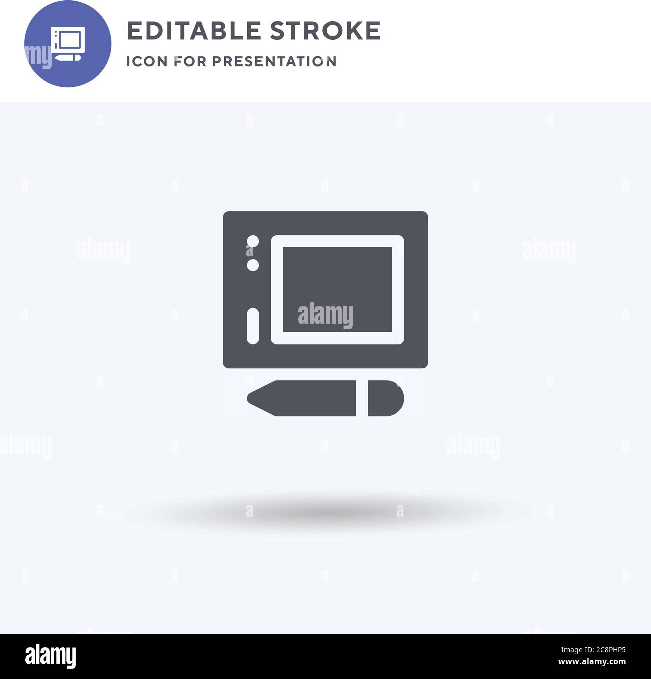 Tablet icon vector, filled flat sign, solid pictogram isolated on white ...