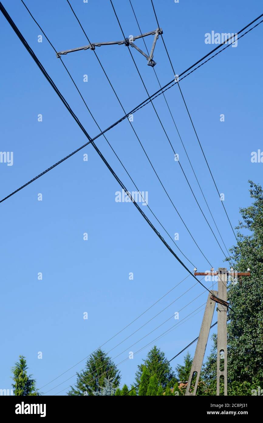 cable spacers in use on high voltage overhead power cables zala county ...