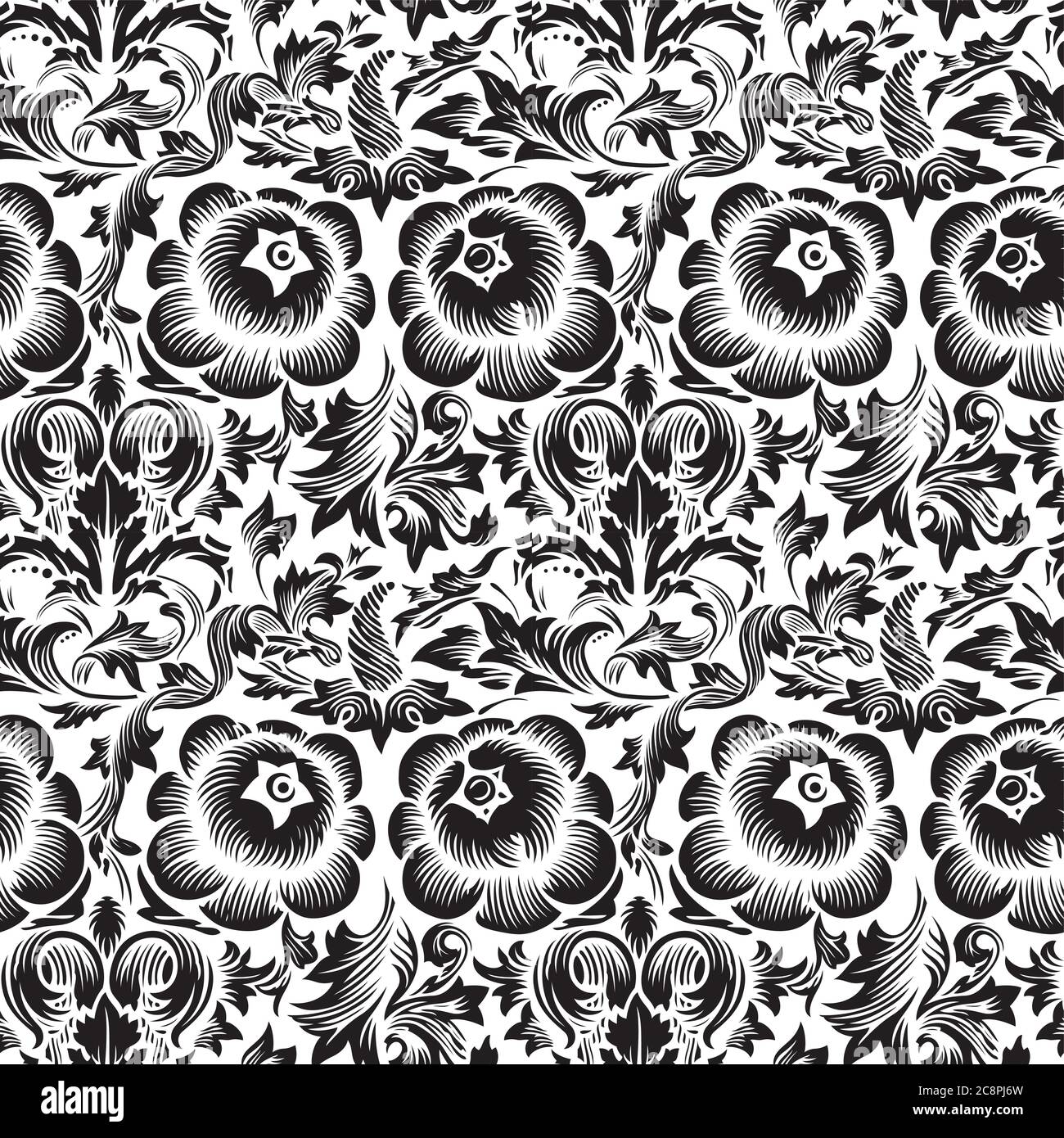 Seamless Old Russian pattern. Use as tiled pattern, background ...