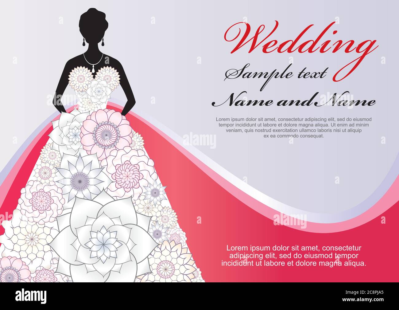 Wedding Dress Template For Cards