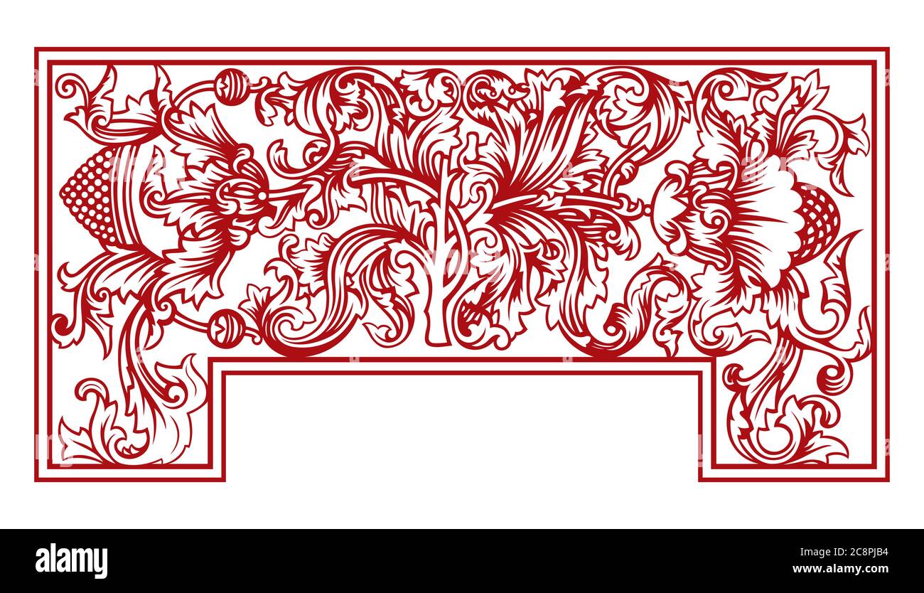 Old Russian book frontispiece title page decorative design Stock Vector ...