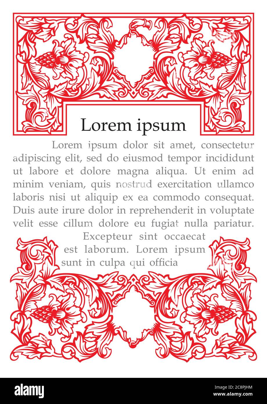 Old Russian book frontispiece title page decorative design Stock Vector ...