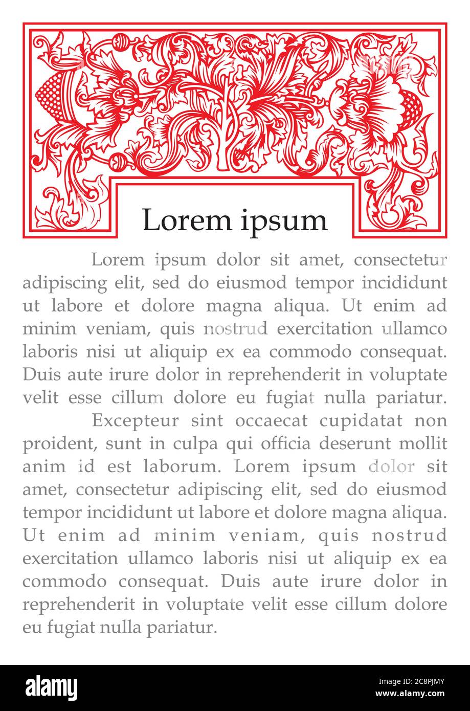 Old Russian book frontispiece title page decorative design Stock Vector ...