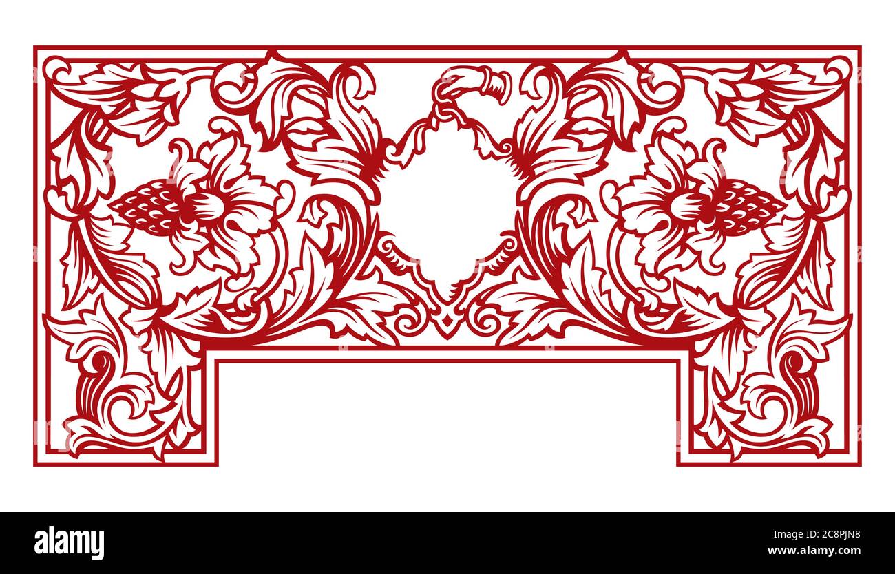 Old Russian book frontispiece title page decorative design Stock Vector ...