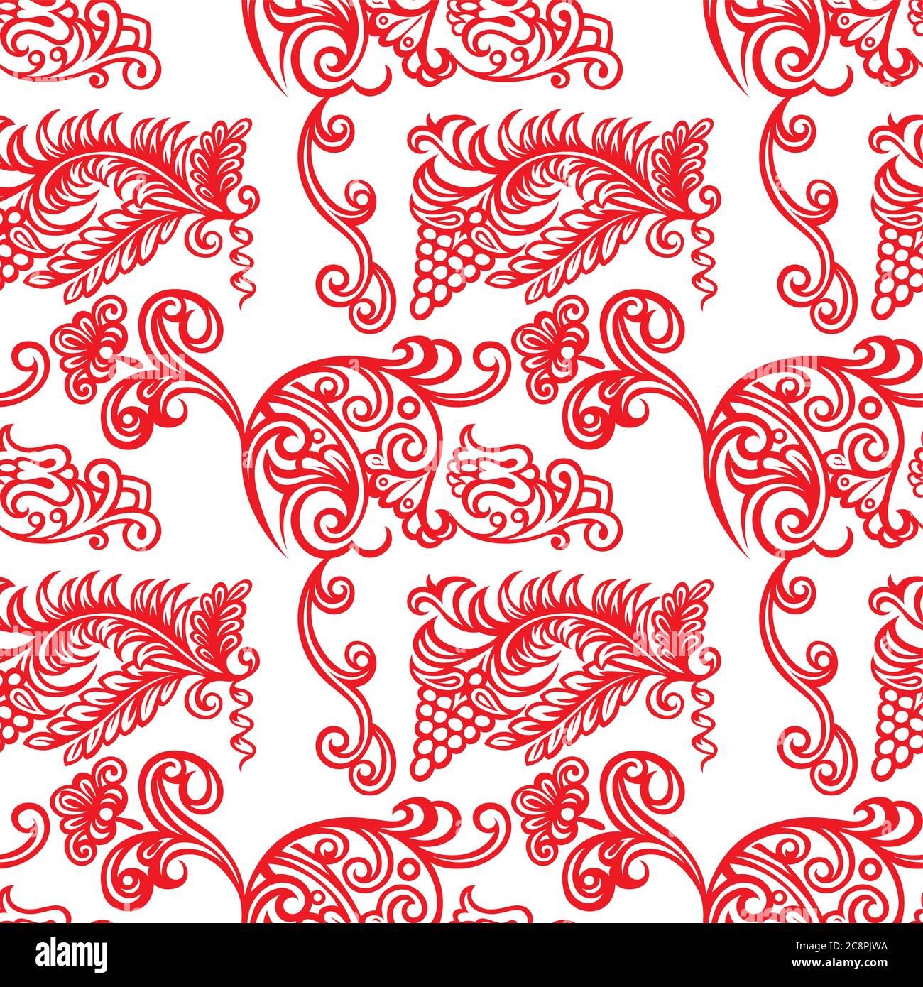 Old Russian pattern for book. Use as tiled pattern, background ...