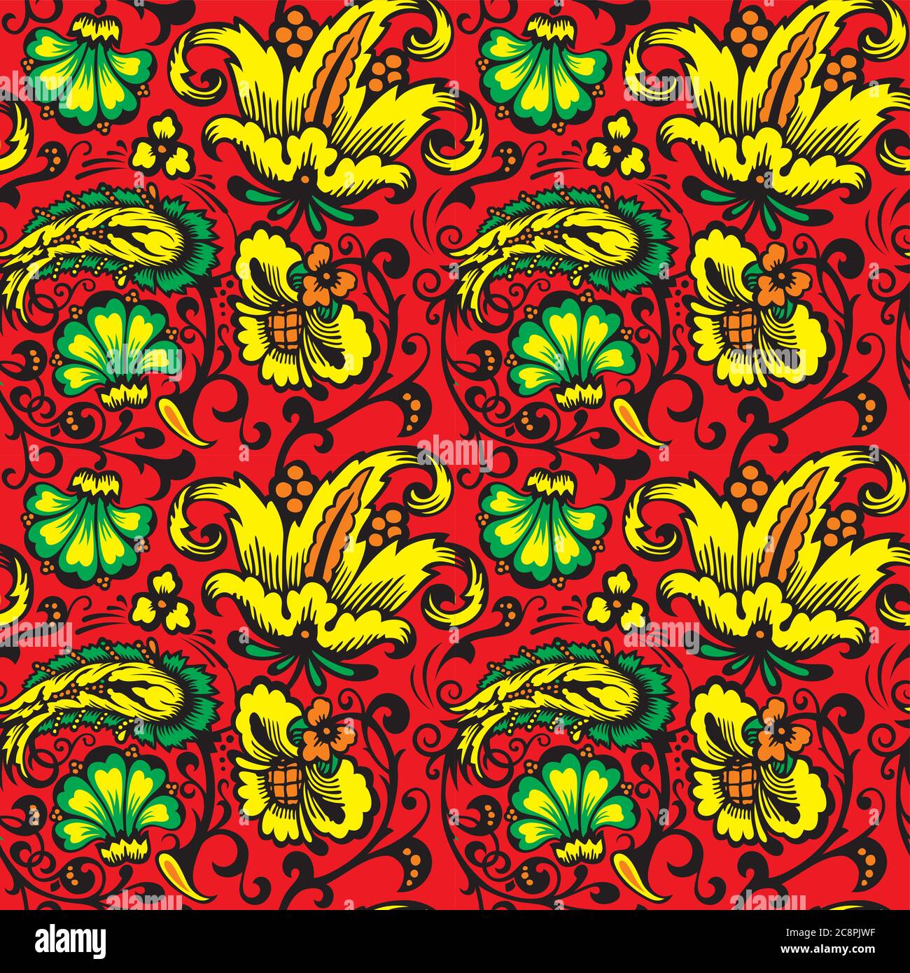 Russian Pattern Wallpaper