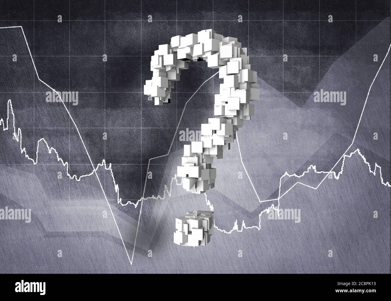 Question of financial growth, 3D rendering Stock Photo - Alamy