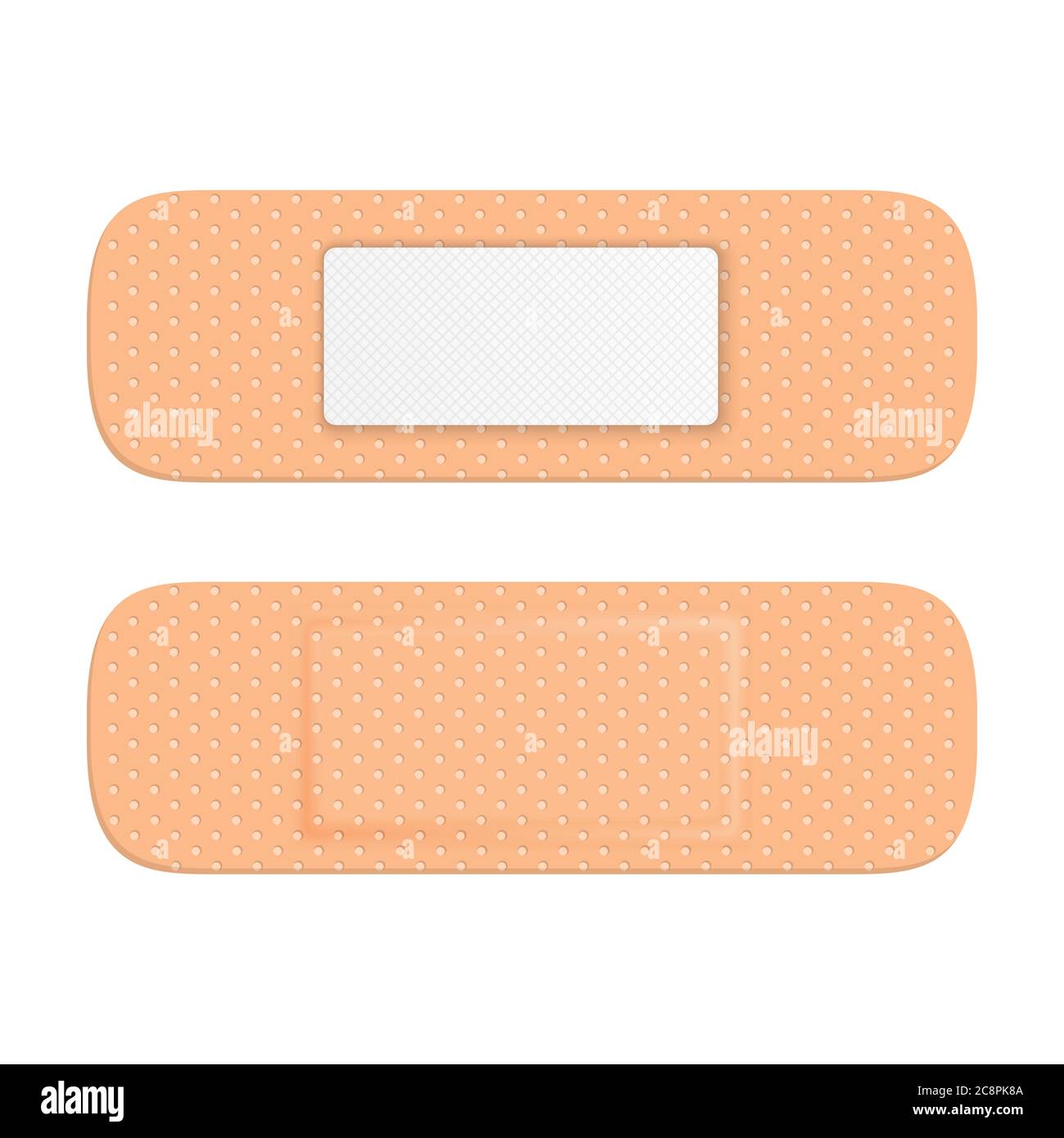 Vector 3d Realistic Medical Patch Icon Set Closeup Isolated on White ...