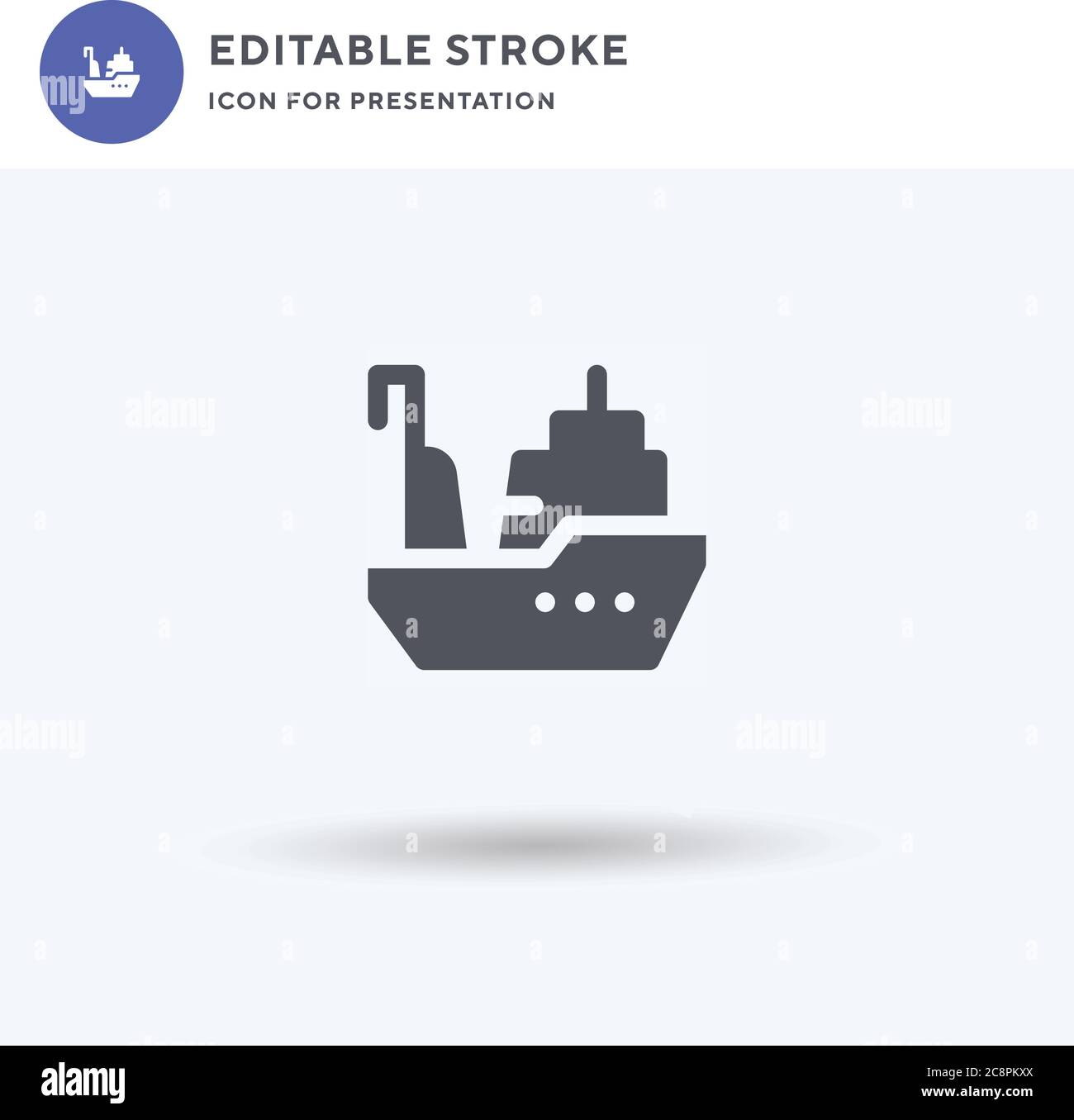 Boat icon vector, filled flat sign, solid pictogram isolated on white ...