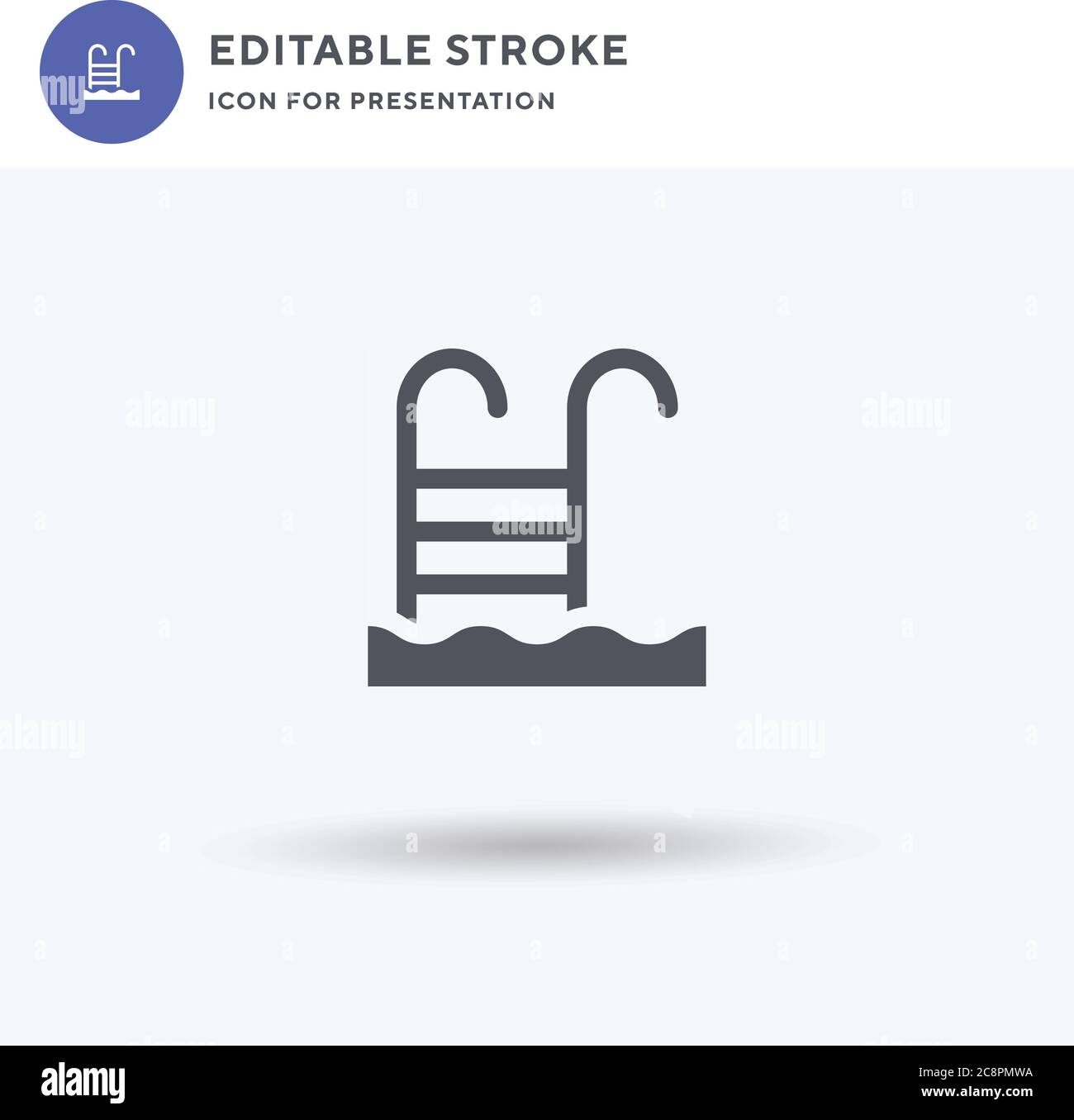 Swimming Pool icon vector, filled flat sign, solid pictogram isolated ...