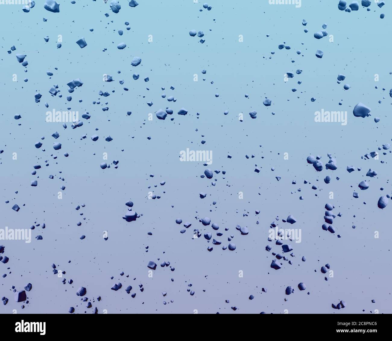 Rocks and debris flying through sky, 3d render Stock Photo - Alamy