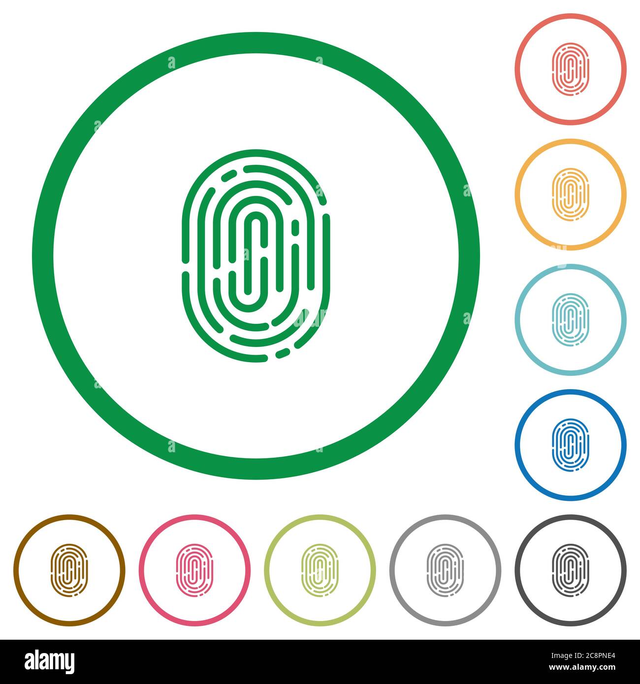 Fingerprint circle icons on hi-res stock photography and images - Alamy