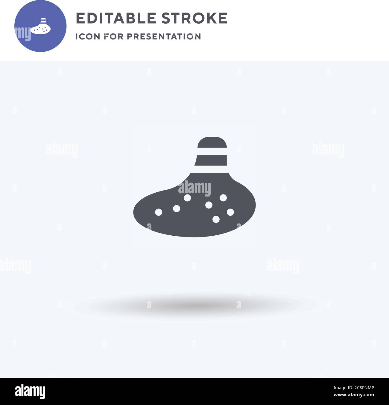 Ocarina icon vector, filled flat sign, solid pictogram isolated on ...