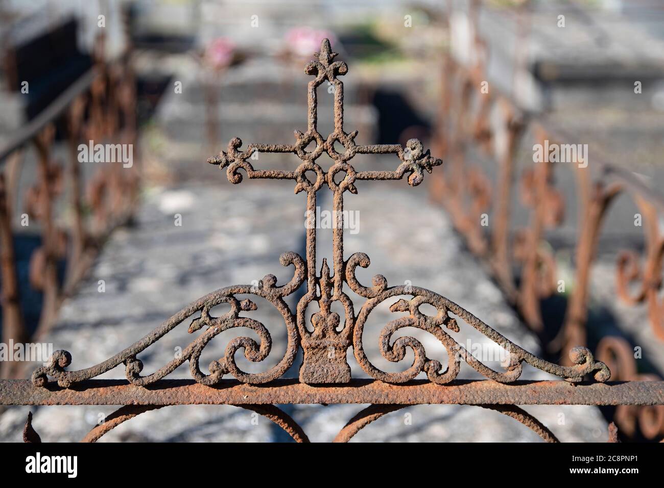 Old religious cross in a Catholic cemetery Stock Photo - Alamy