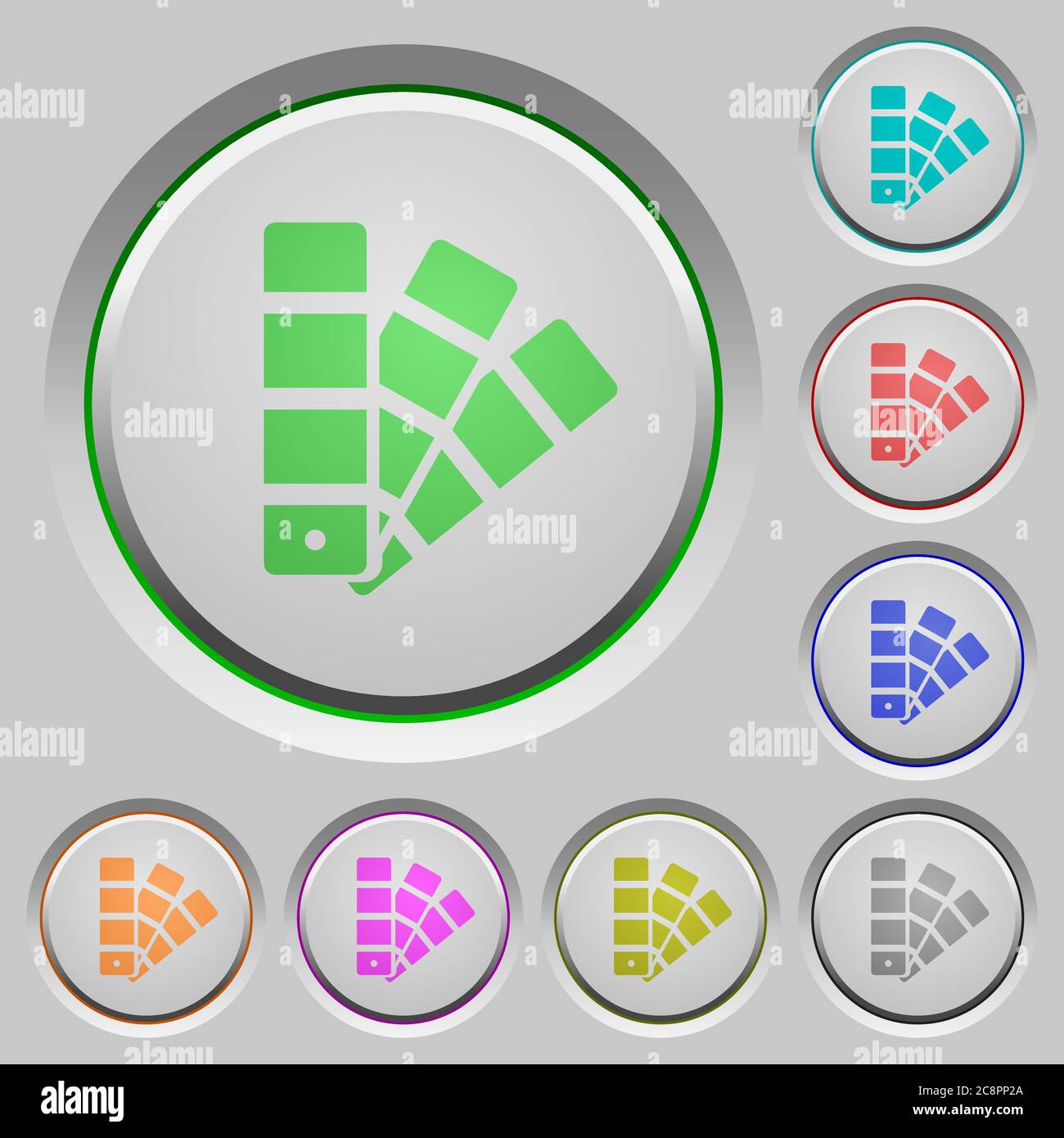 Set of color Color swatch sunk push buttons Stock Vector Image & Art - Alamy