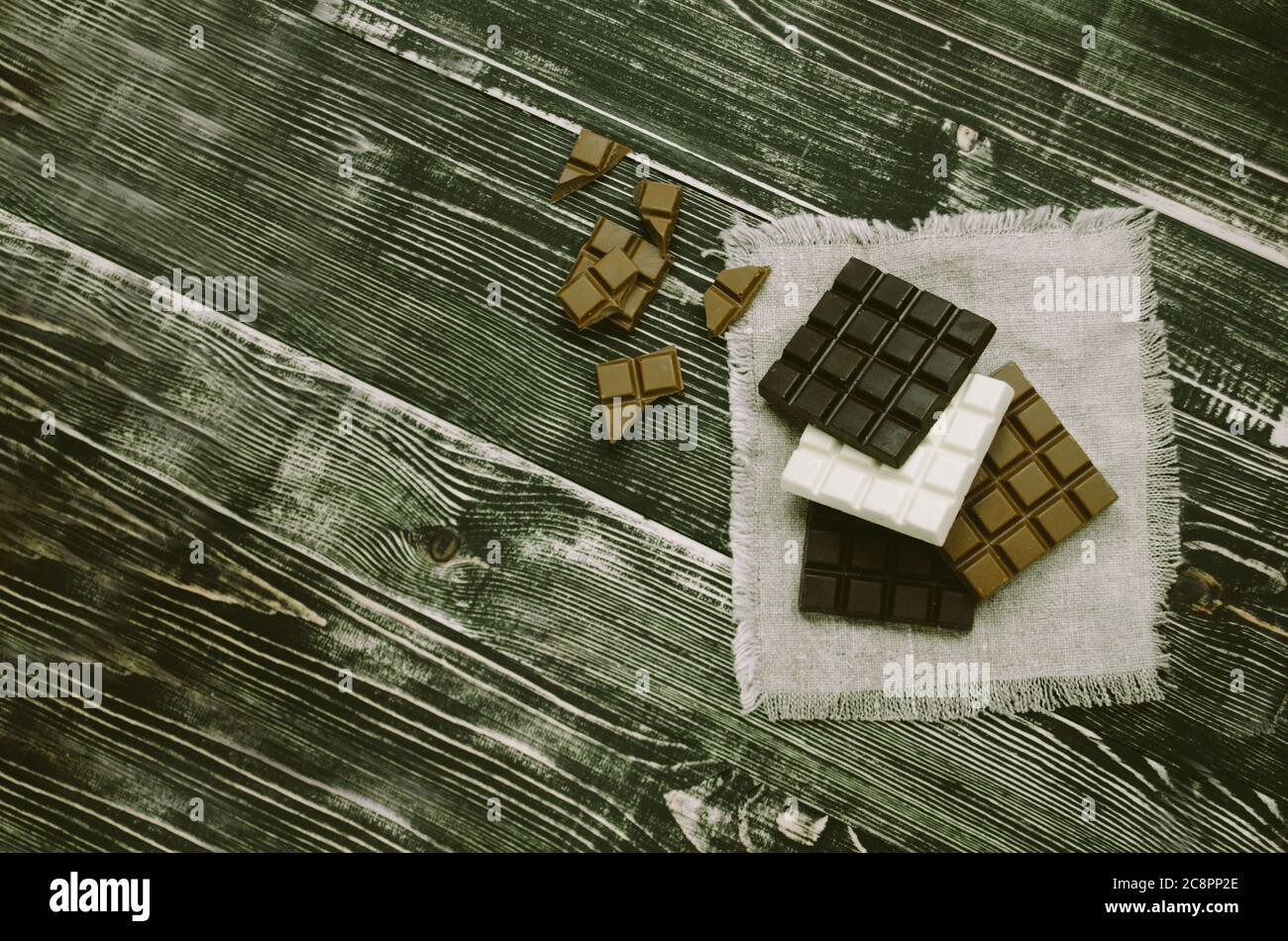 Different mix chocolate bars. Dark , milk and white chocolate bar ...
