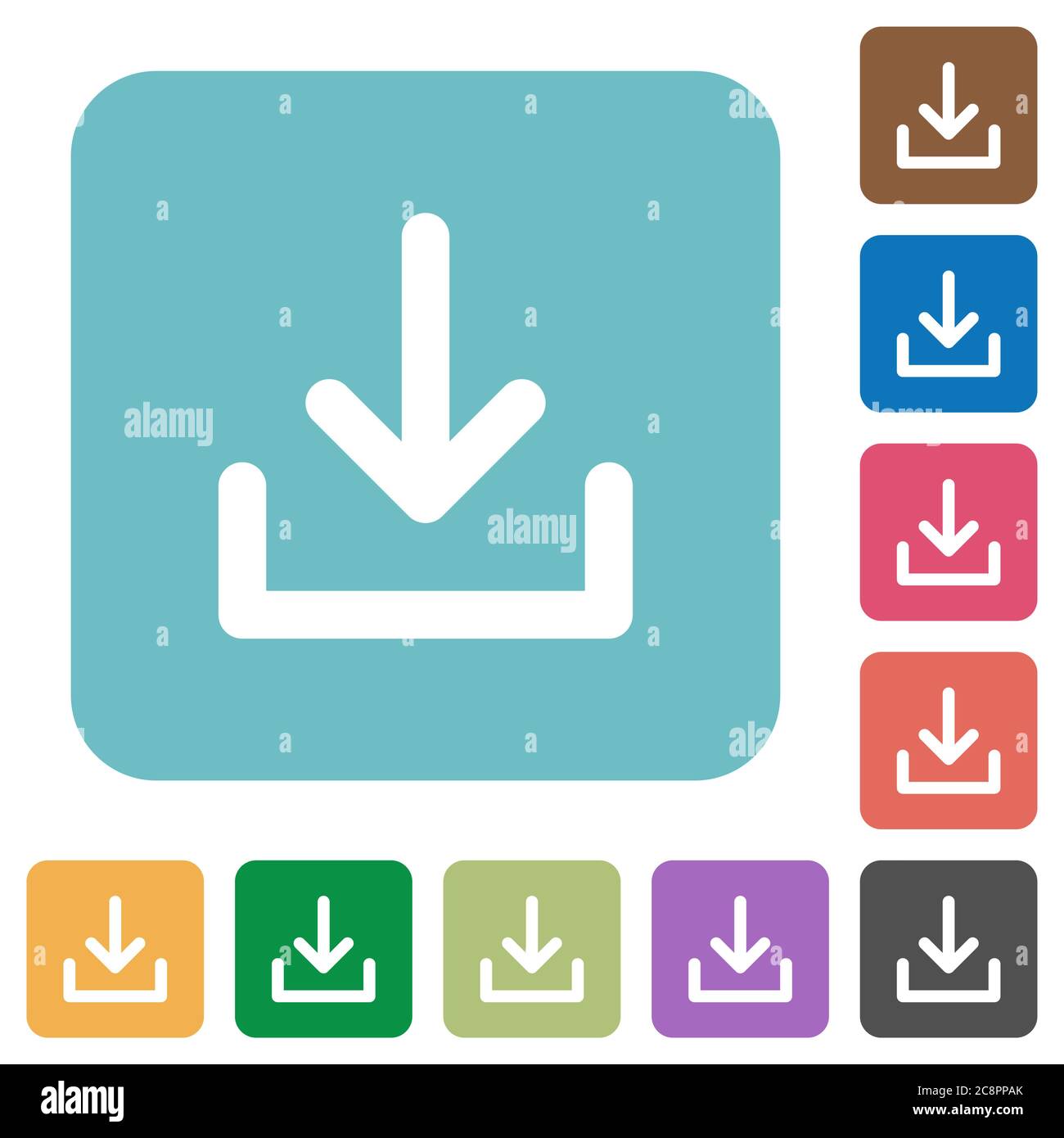 Set download flat rounded Stock Vector Images - Alamy