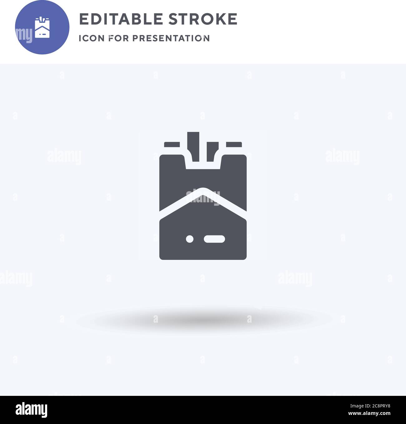 Tobacco icon vector, filled flat sign, solid pictogram isolated on ...