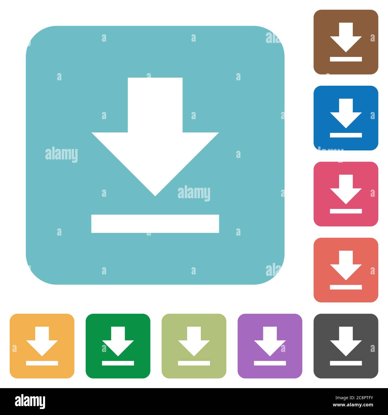 Set download flat rounded Stock Vector Images - Alamy