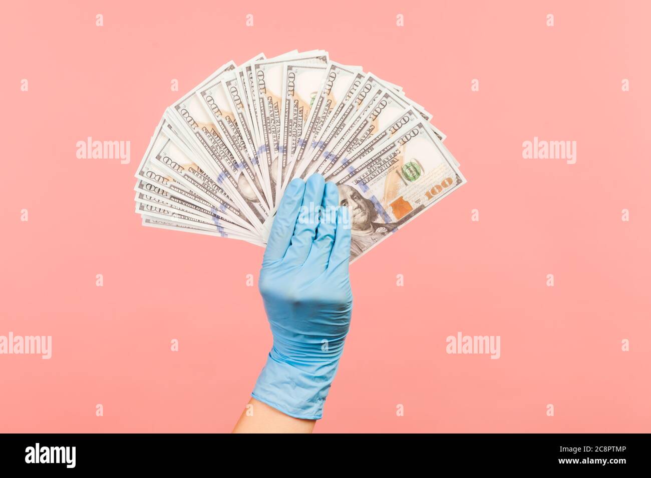 100 dollar bill fan hi-res stock photography and images - Alamy