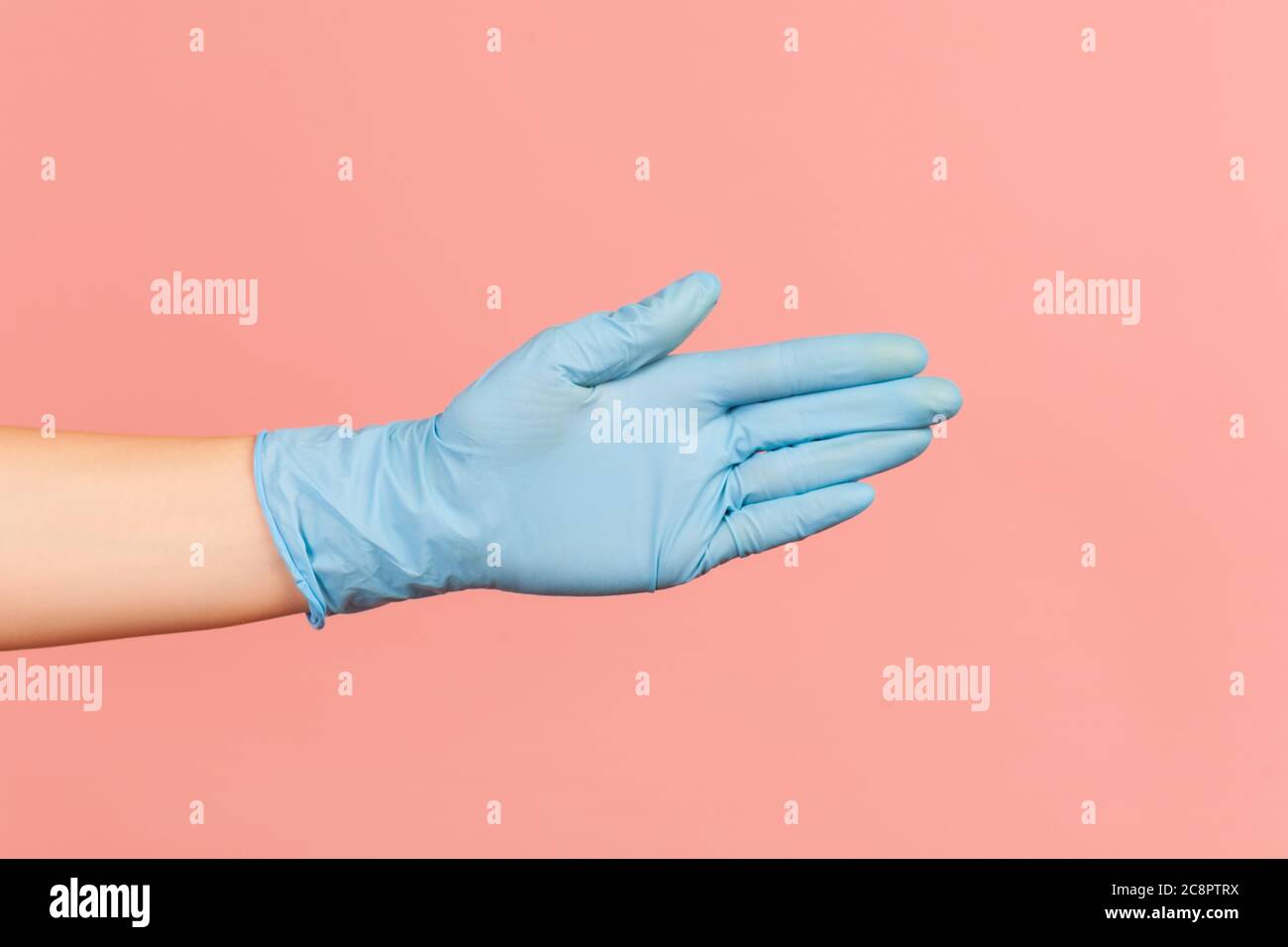 Surgical gloves handshake hi-res stock photography and images - Alamy