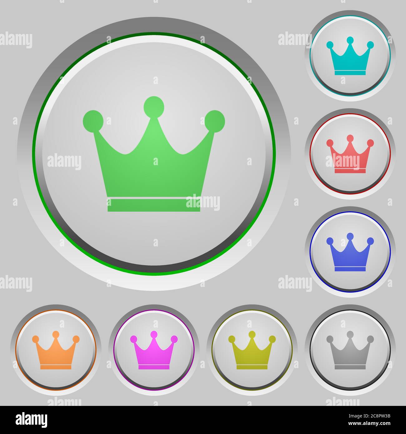 Set of color Premium services sunk push buttons Stock Vector Image & Art - Alamy