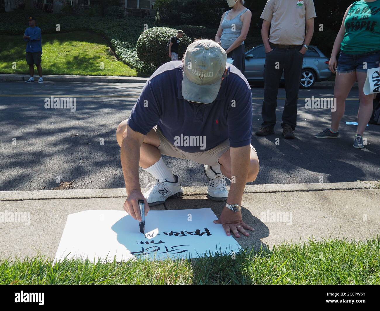 Alexandria, Virginia, USA. 26th July, 2020. Prior to a march to the ...