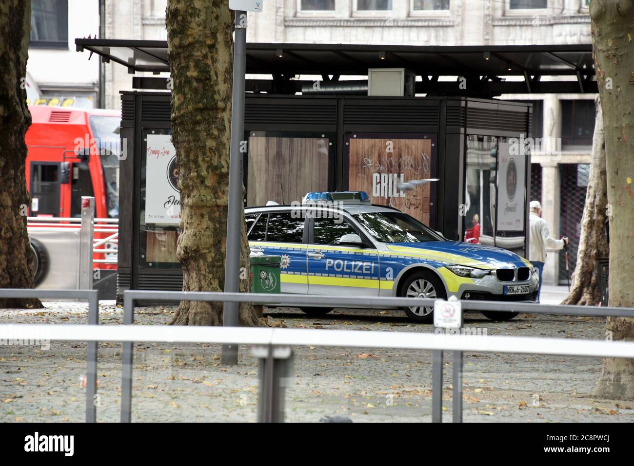 Cologne, Germany. 26th July, 2020. A police emergency vehicle is parked ...