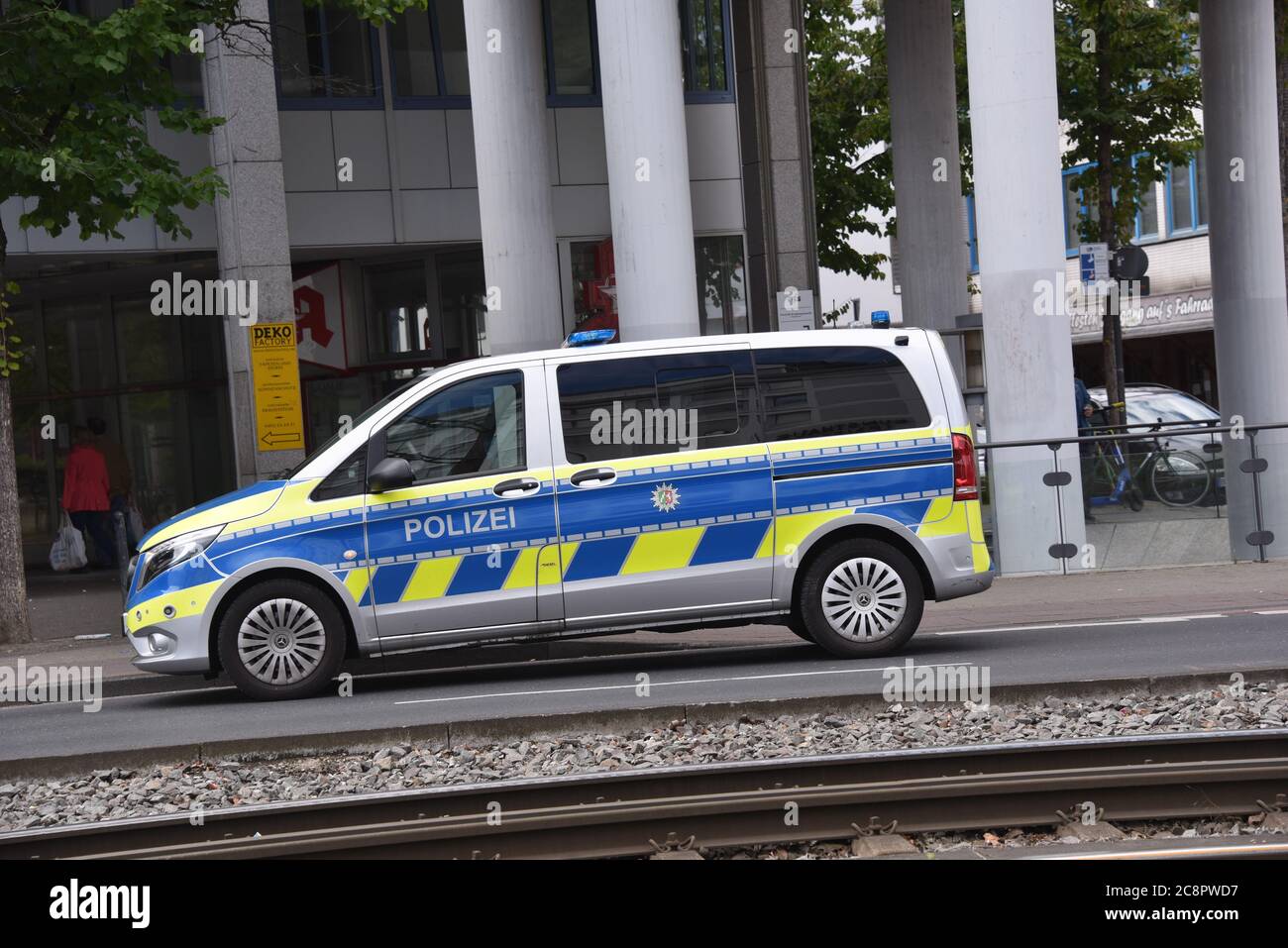 Cologne, Germany. 26th July, 2020. A police emergency vehicle is parked ...