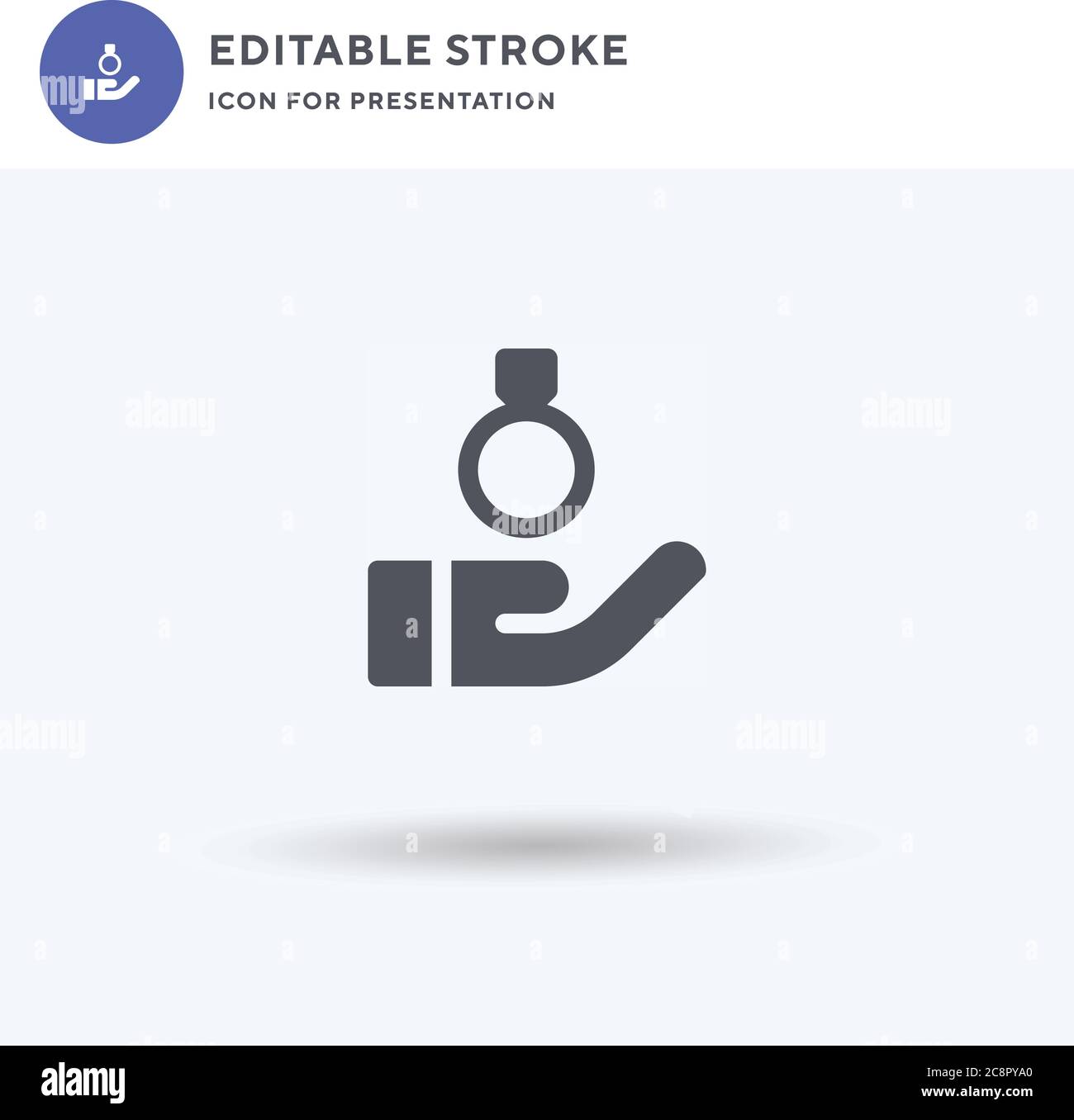 Proposal icon vector, filled flat sign, solid pictogram isolated on ...