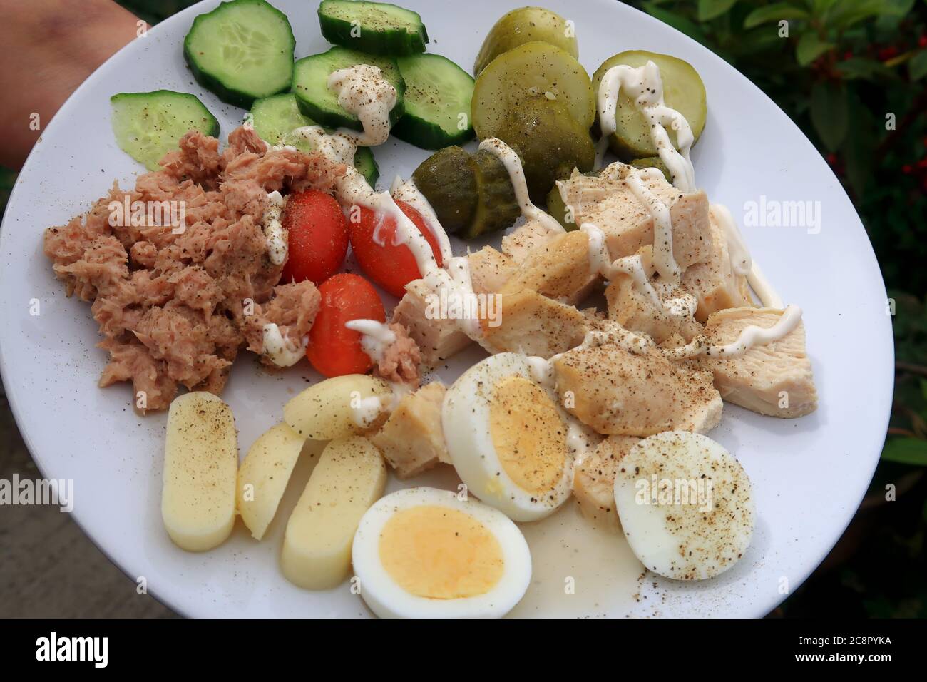 A healthy plate of Salad food Stock Photo - Alamy
