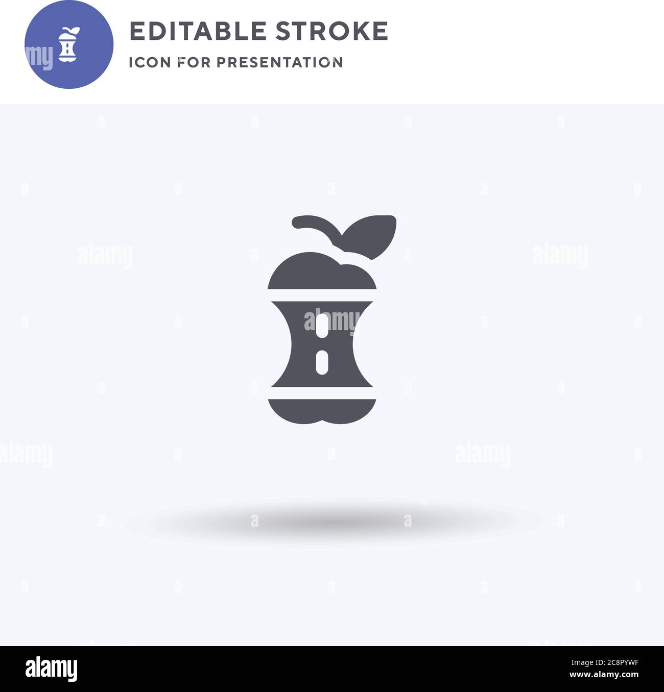 Waste icon vector, filled flat sign, solid pictogram isolated on white ...