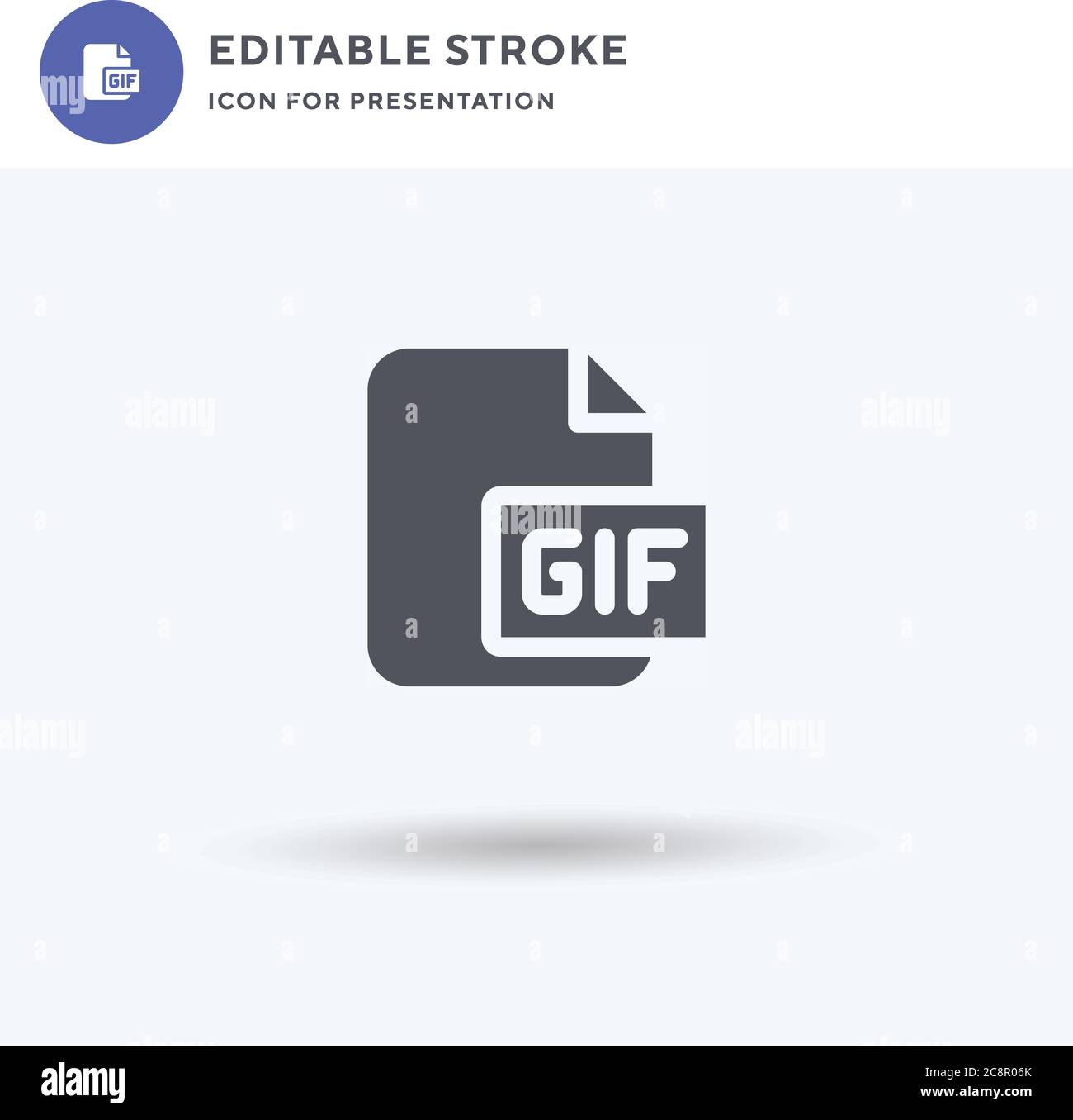 Gif icon vector, filled flat sign, solid pictogram isolated on white ...