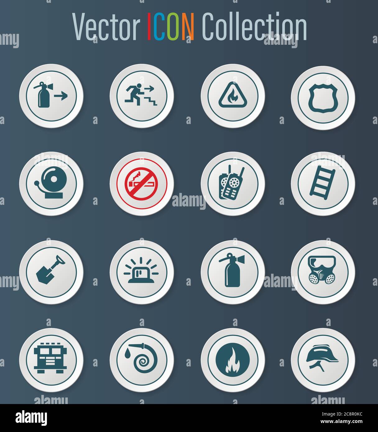 Fire-brigade icon set Stock Vector Image & Art - Alamy