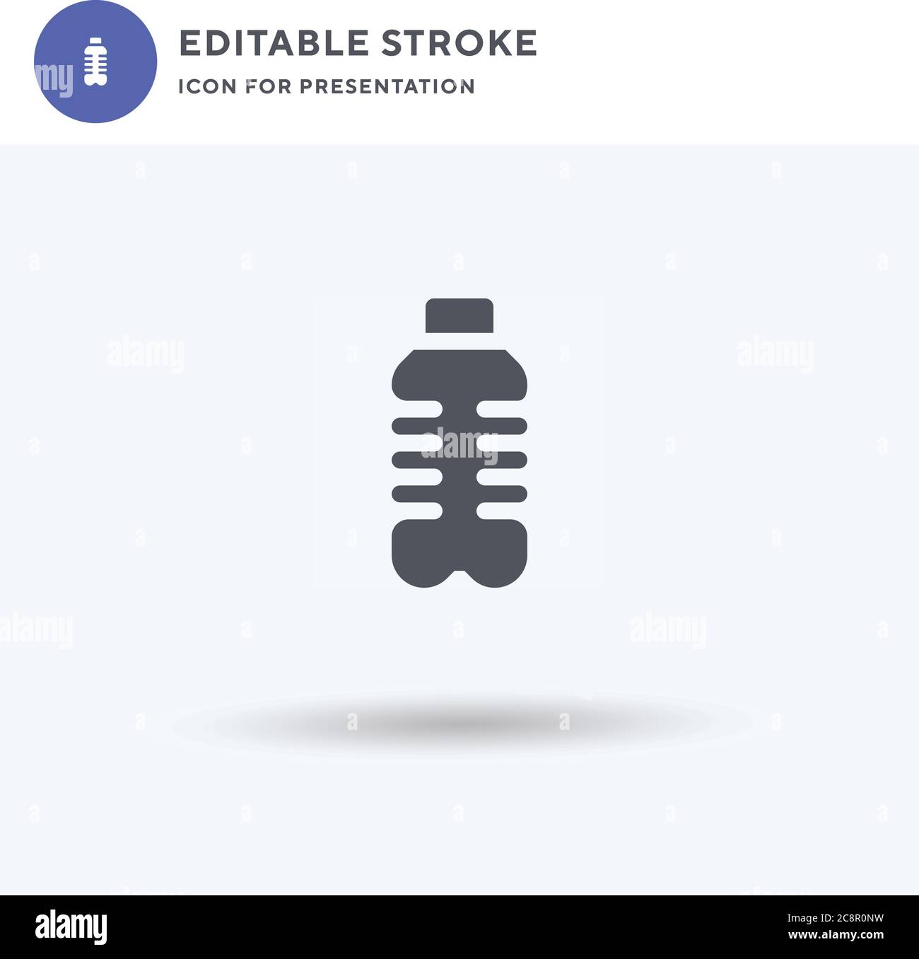 Plastic Bottle icon vector, filled flat sign, solid pictogram isolated ...