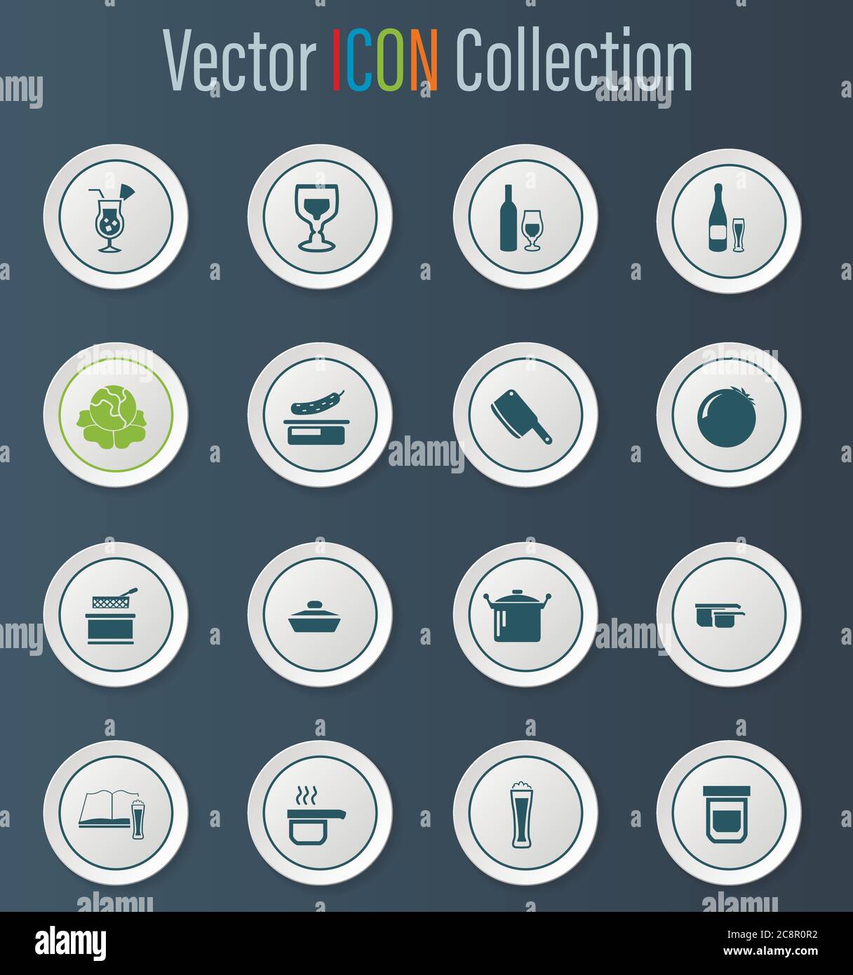 Food and kitchen icons set Stock Vector Image & Art - Alamy