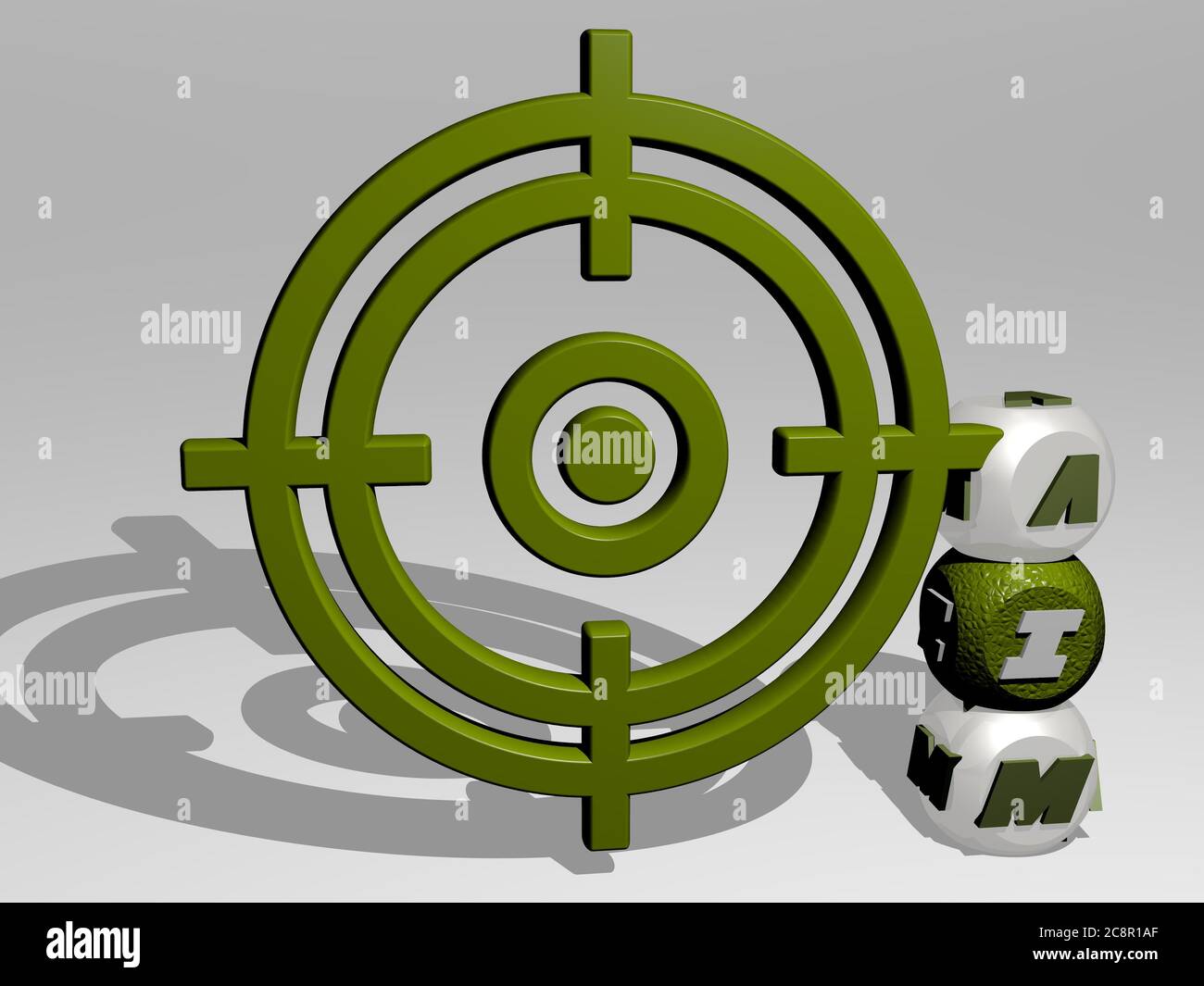 3D illustration of AIM graphics and text around the icon made by ...