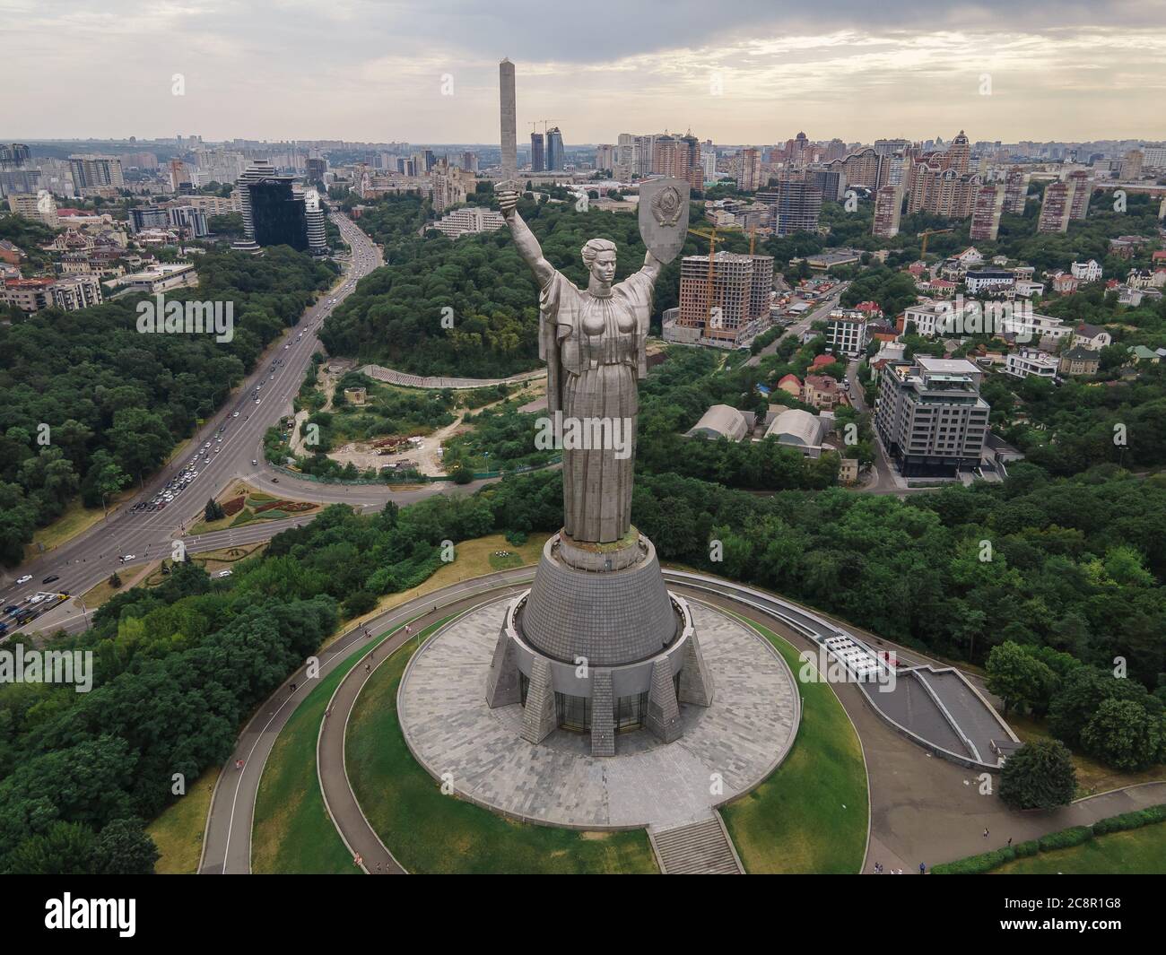 Architecture of Ukraine: Motherland Monument in Kyiv, Ukraine Stock ...
