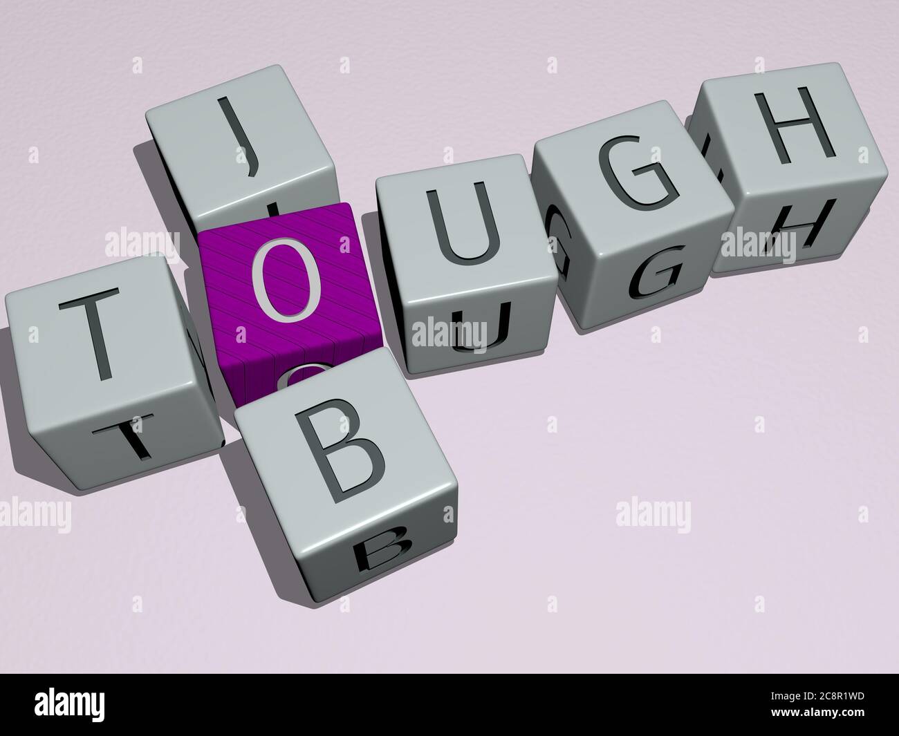 tough job combined by dice letters and color crossing for the related ...