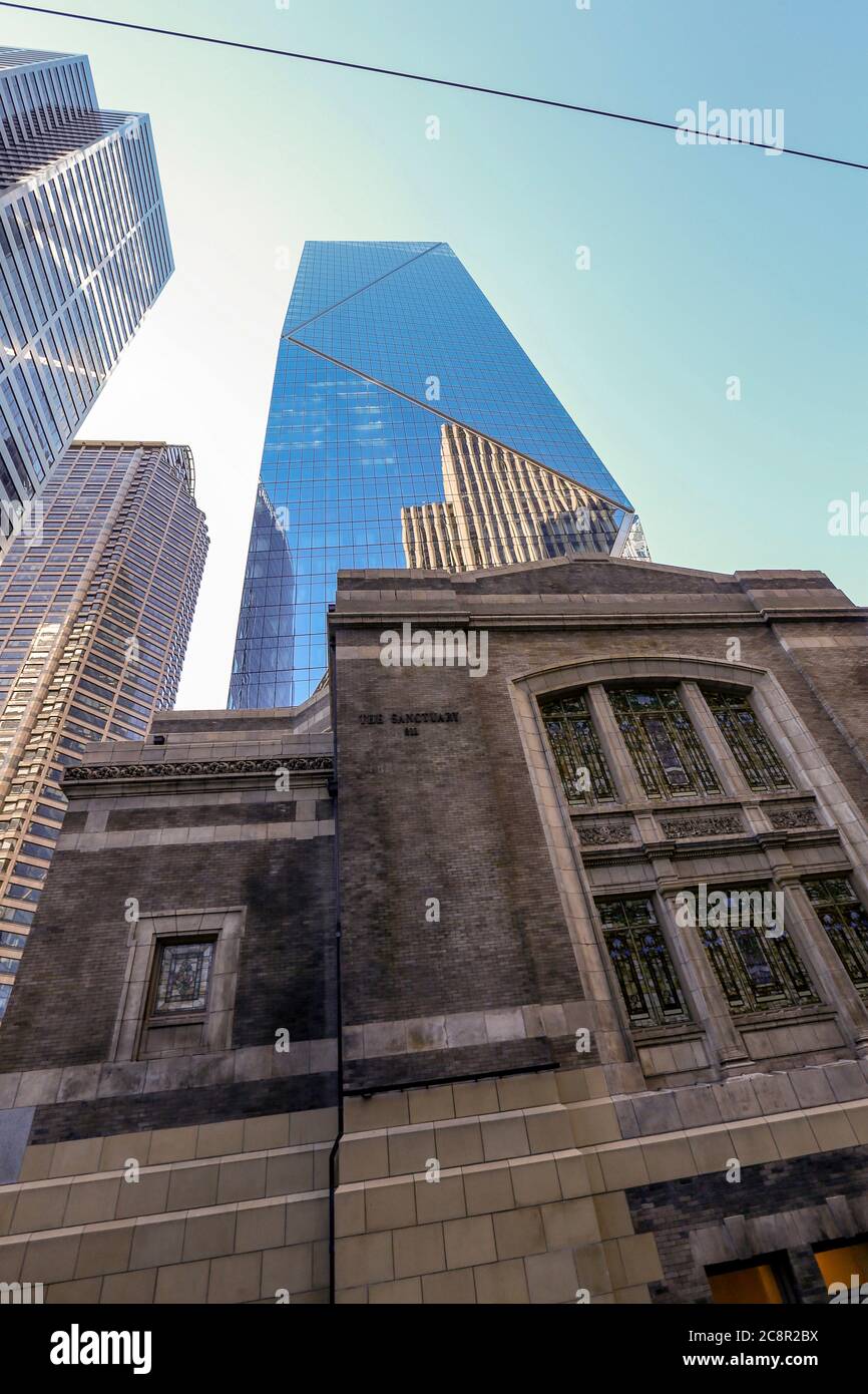Seattle, Washington, USA - July 21, 2018 - Modern office skyscraper in ...