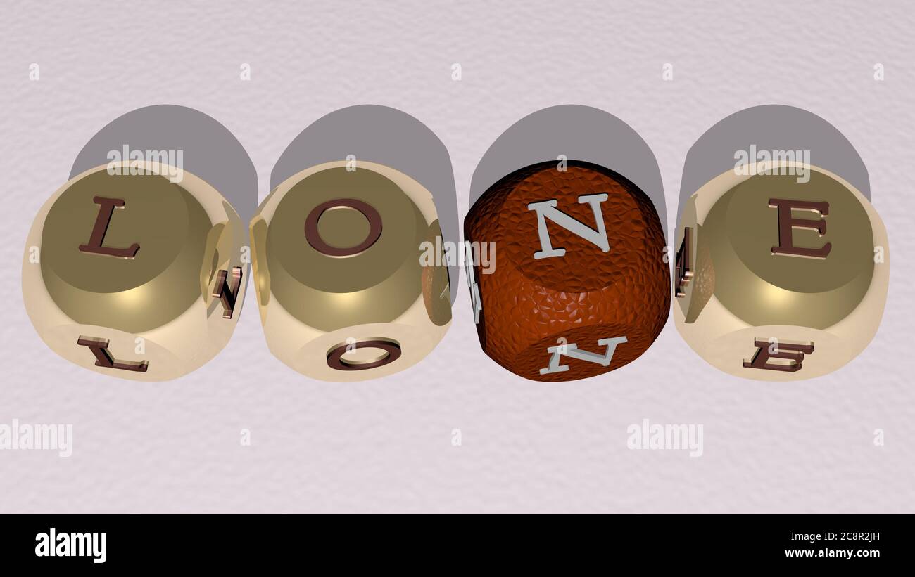 LONE combined by dice letters and color crossing for the related ...