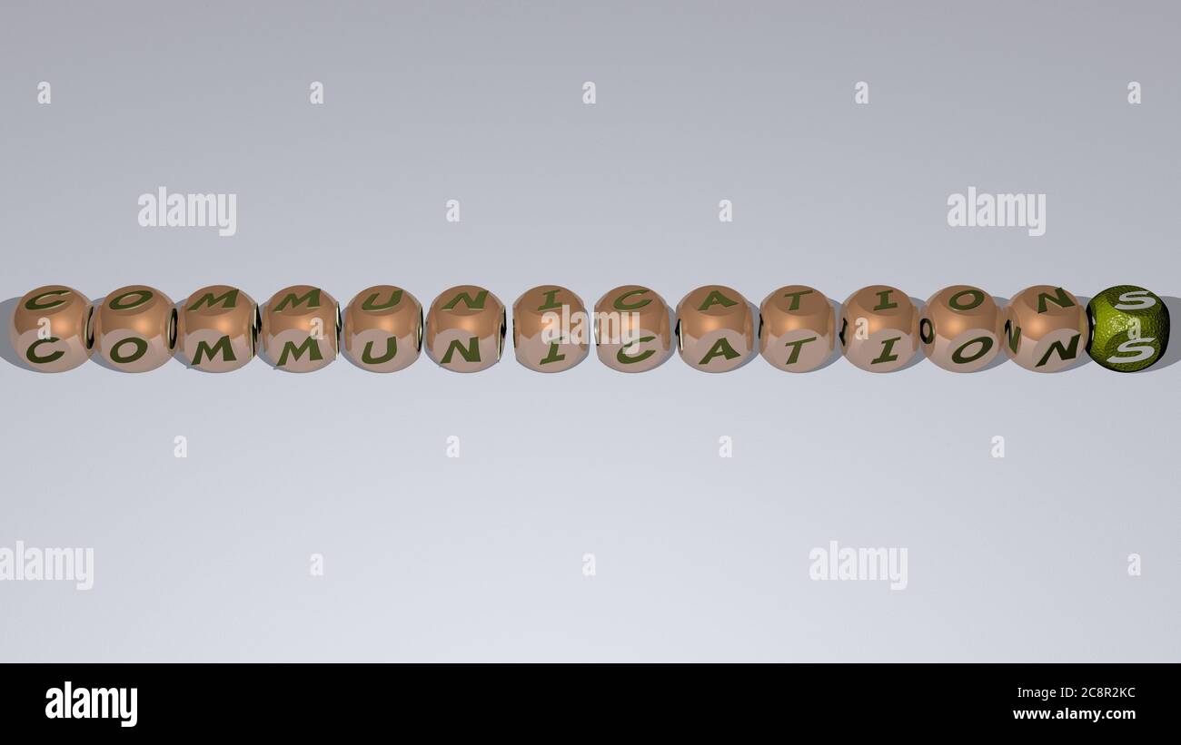 communications combined by dice letters and color crossing for the ...