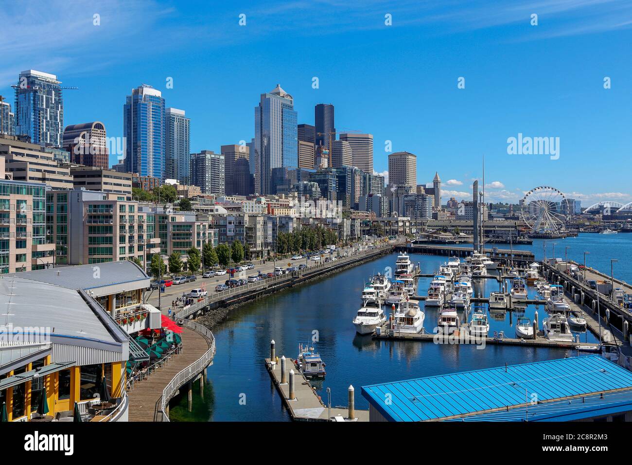 Seattle, Washington, USA - july 21, 2018 - panoramic view of skyline of ...