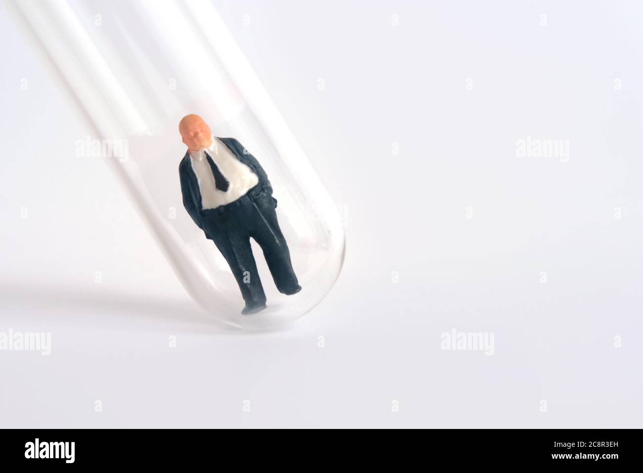 Health conceptual miniature people photography – testing specimen, a ...
