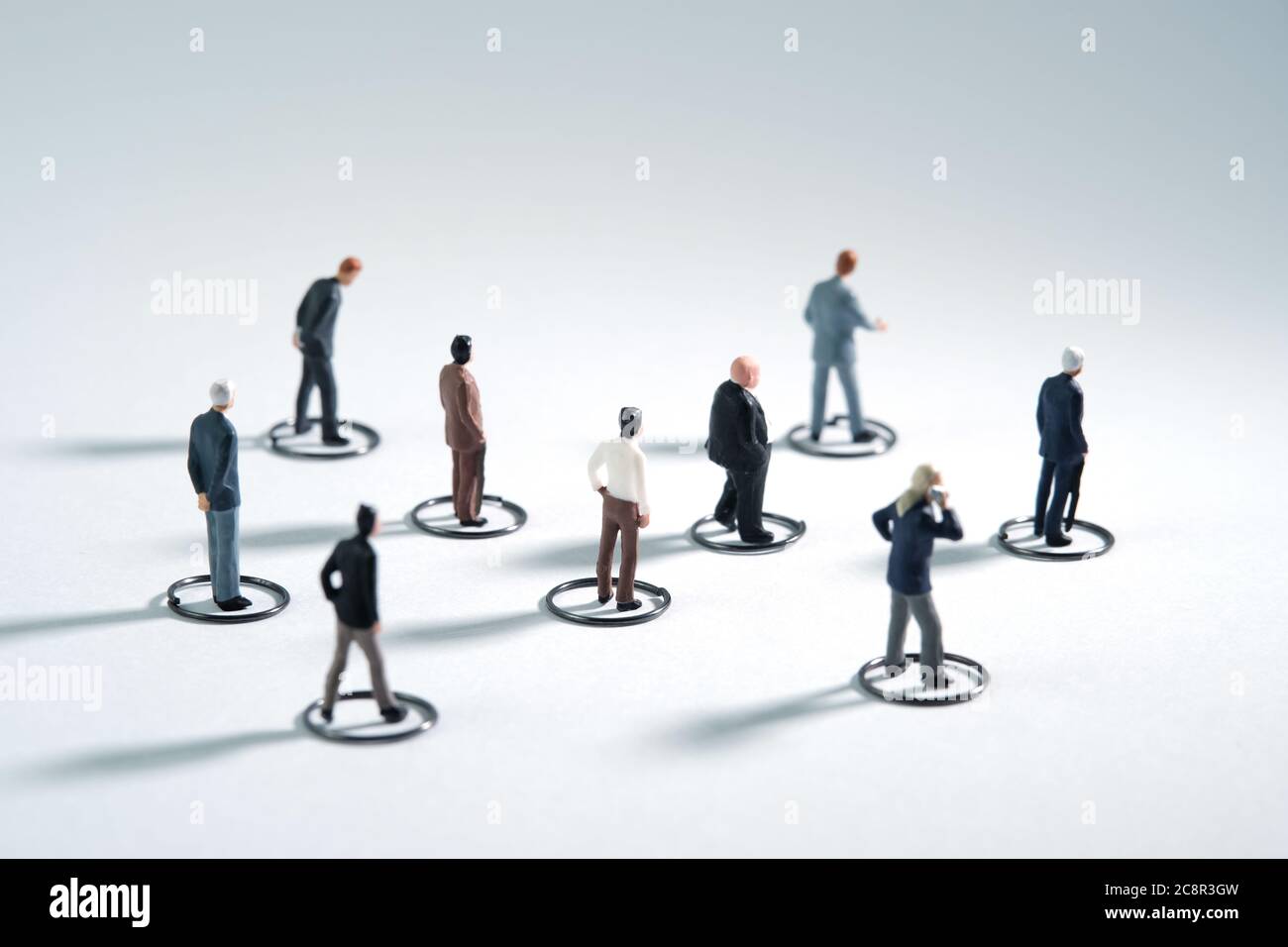 The new normal, people go to work maintaining physical distance in the ...