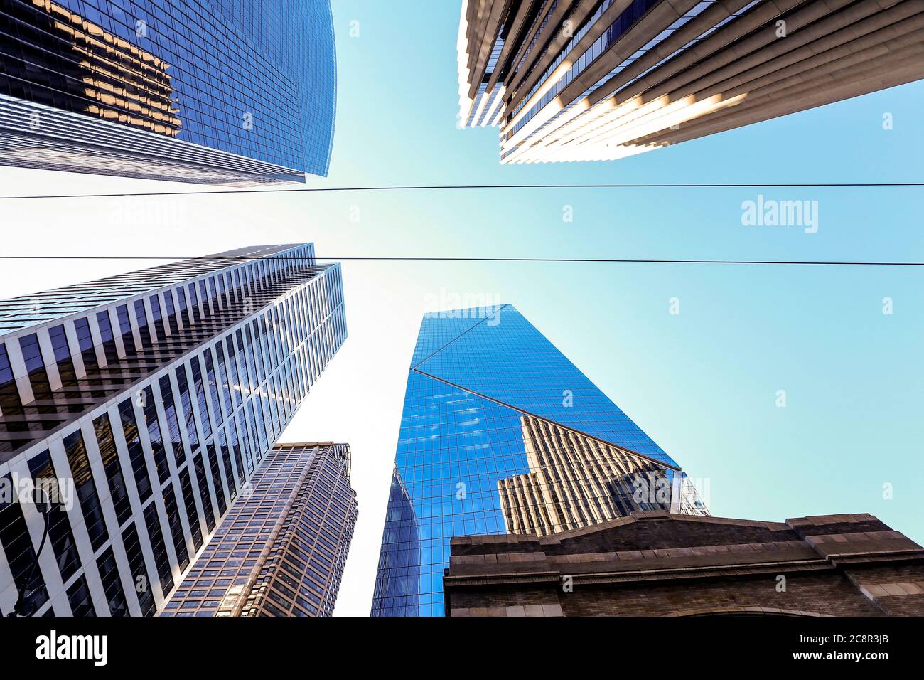 Modern buildings on downtown of Seattle viewed from low angle, Seattle ...